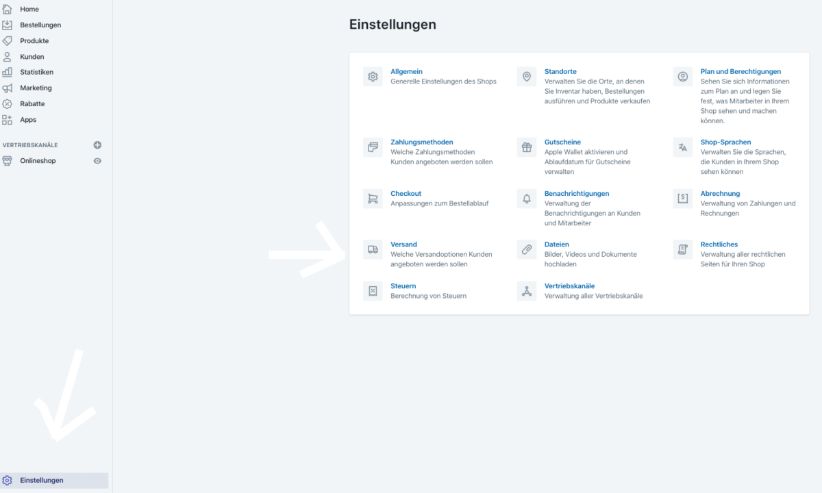 Einstellung der Versandarten | Knowledge Base | novolytics®